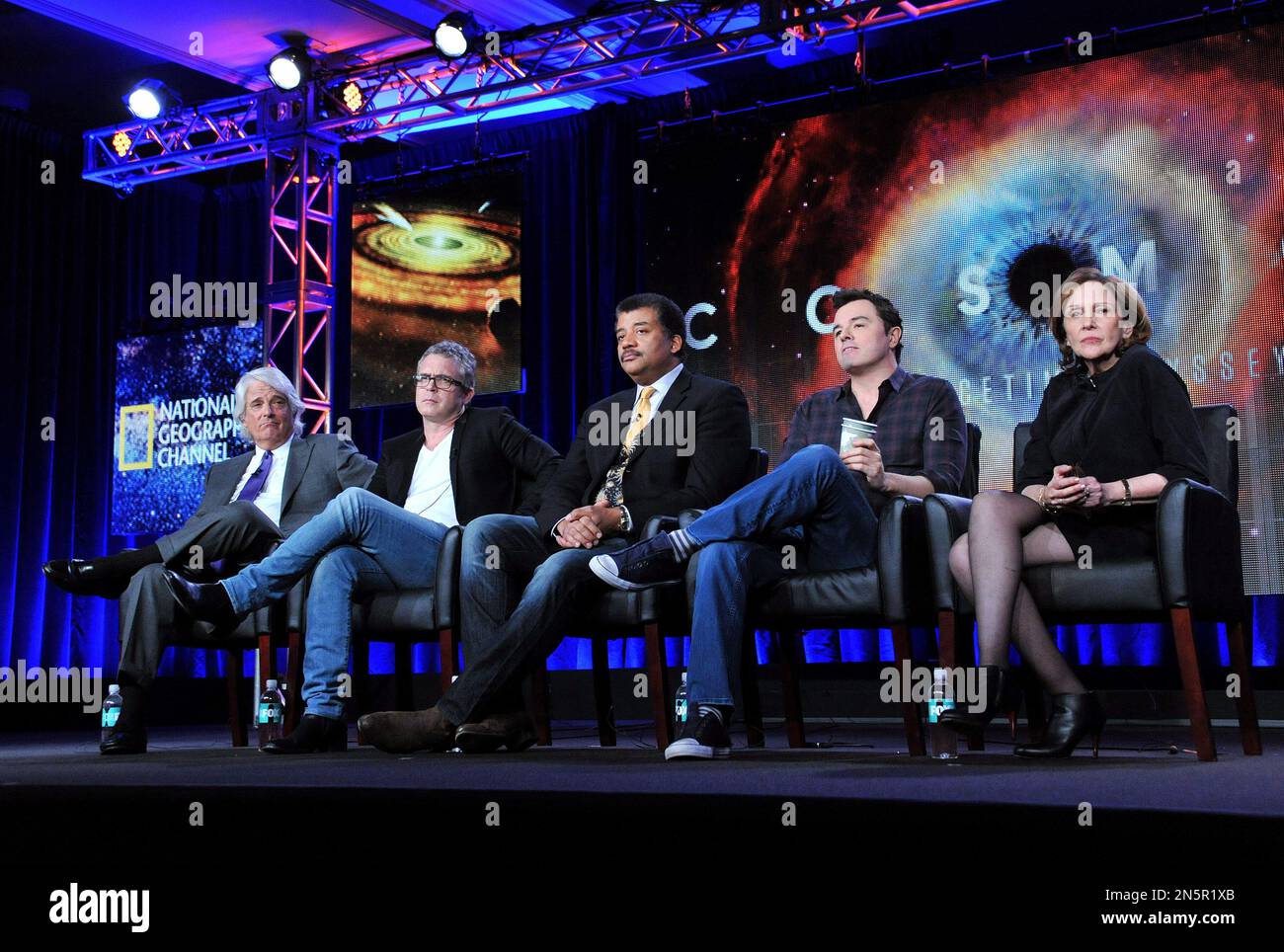 From left, executive producer Mitchell Cannold, director Brannon Braga ...