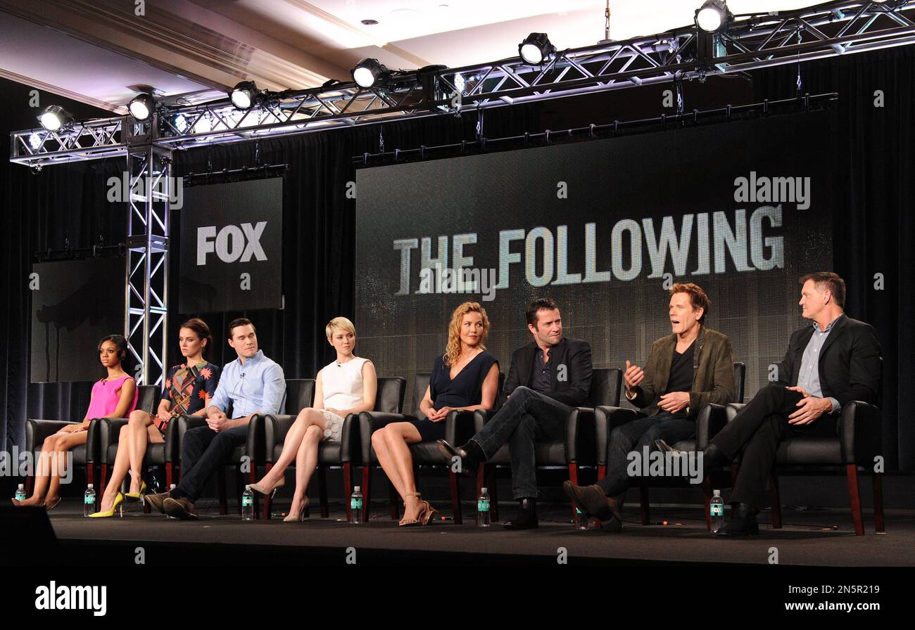 From left, cast members Tiffany Boone, Jessica Stroup, Sam Underwood ...