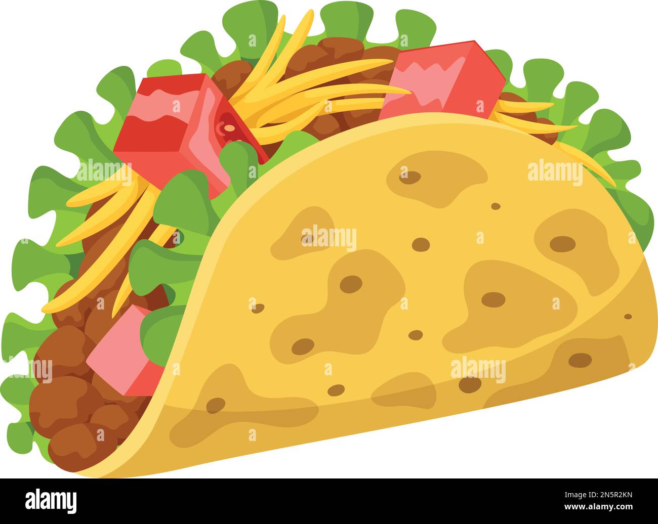 Taco cartoon icon. Traditional mexican fast food Stock Vector Image ...