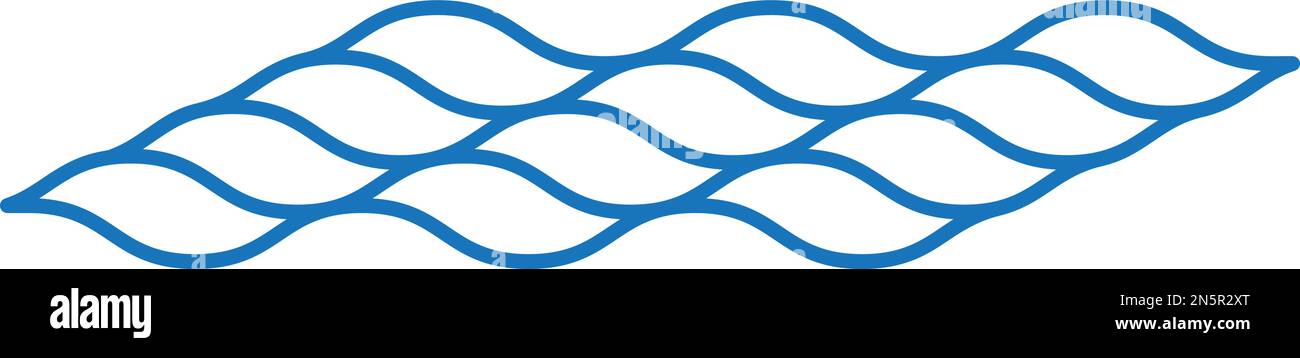 Water surface line pattern. Blue waves symbol Stock Vector Image & Art ...
