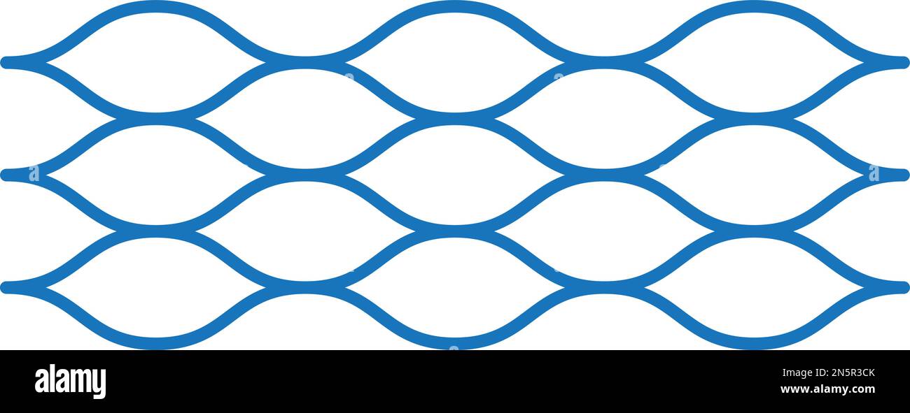 Water surface blue line symbol. Smooth wavy pattern Stock Vector Image ...
