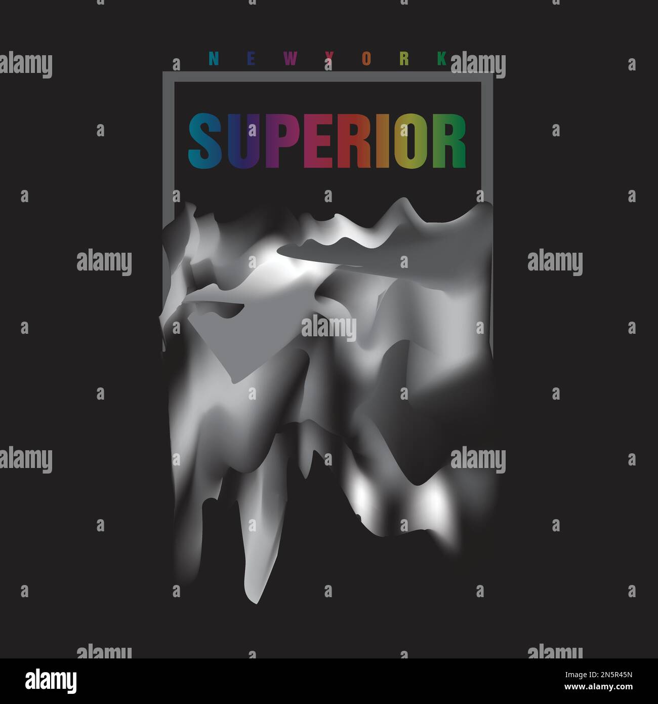 New York Superior Typography Distortion Melt Graphic design poster t ...