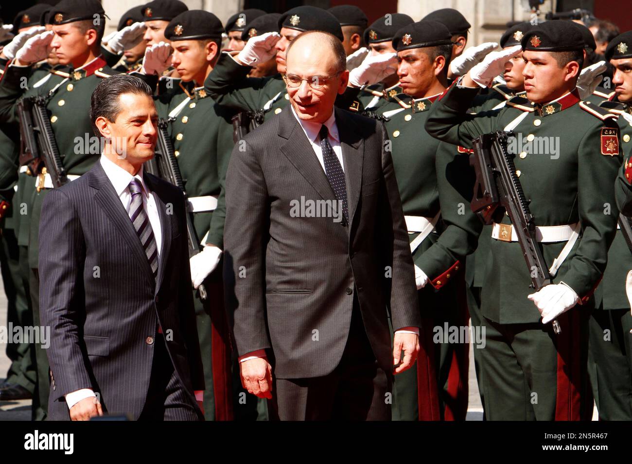 Mexico's President Enrique Pena Nieto, left, and Italy's Prime Minister ...
