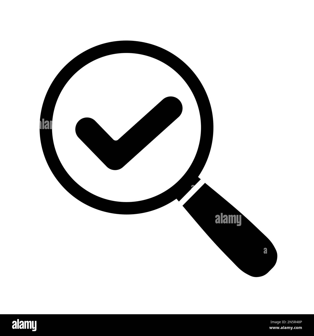 Successful search icon Magnifying glass with check Stock Vector Image ...