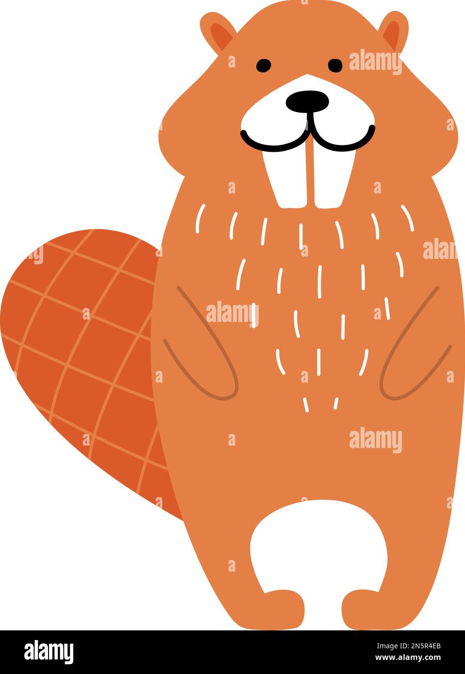Cute beaver. Scandinavian woodland character. Kid design Stock Vector ...