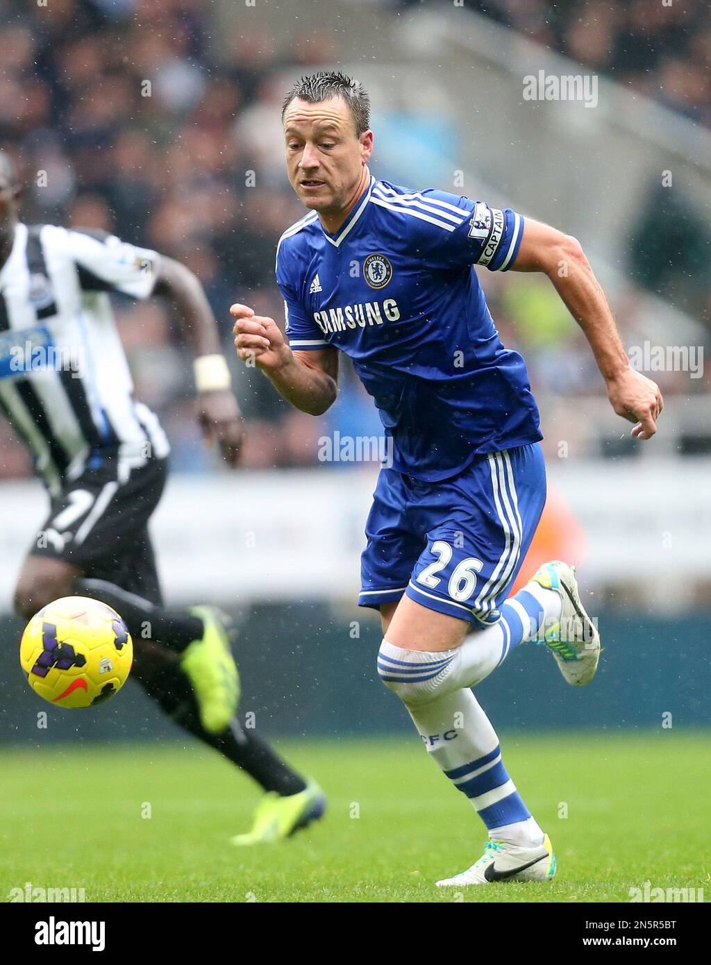 Chelsea's captain John Terry controls the ball during their English ...