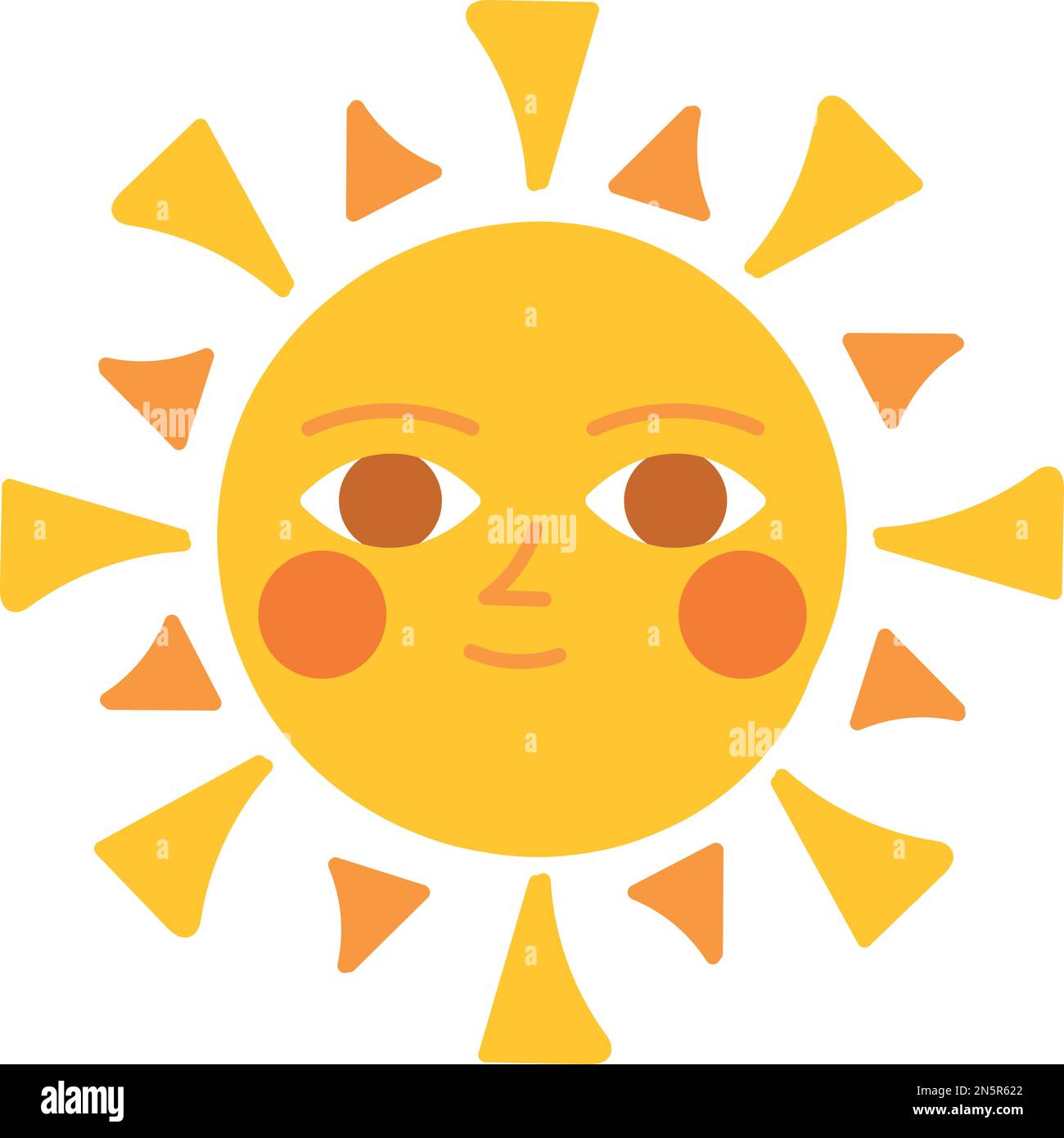 Sun character. Yellow summer icon. Yellow sunshine Stock Vector Image ...