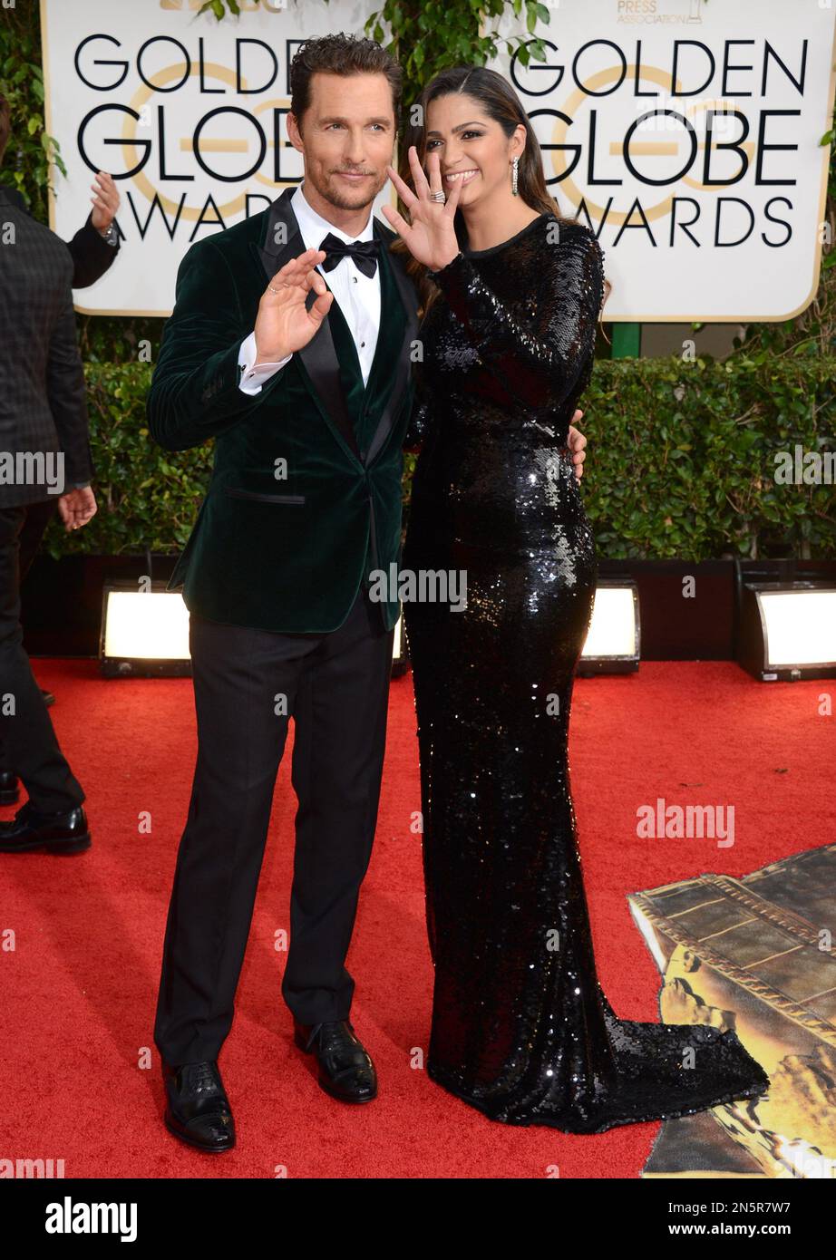 Matthew McConaughey, left, and Camila Alves arrive at the 71st annual ...