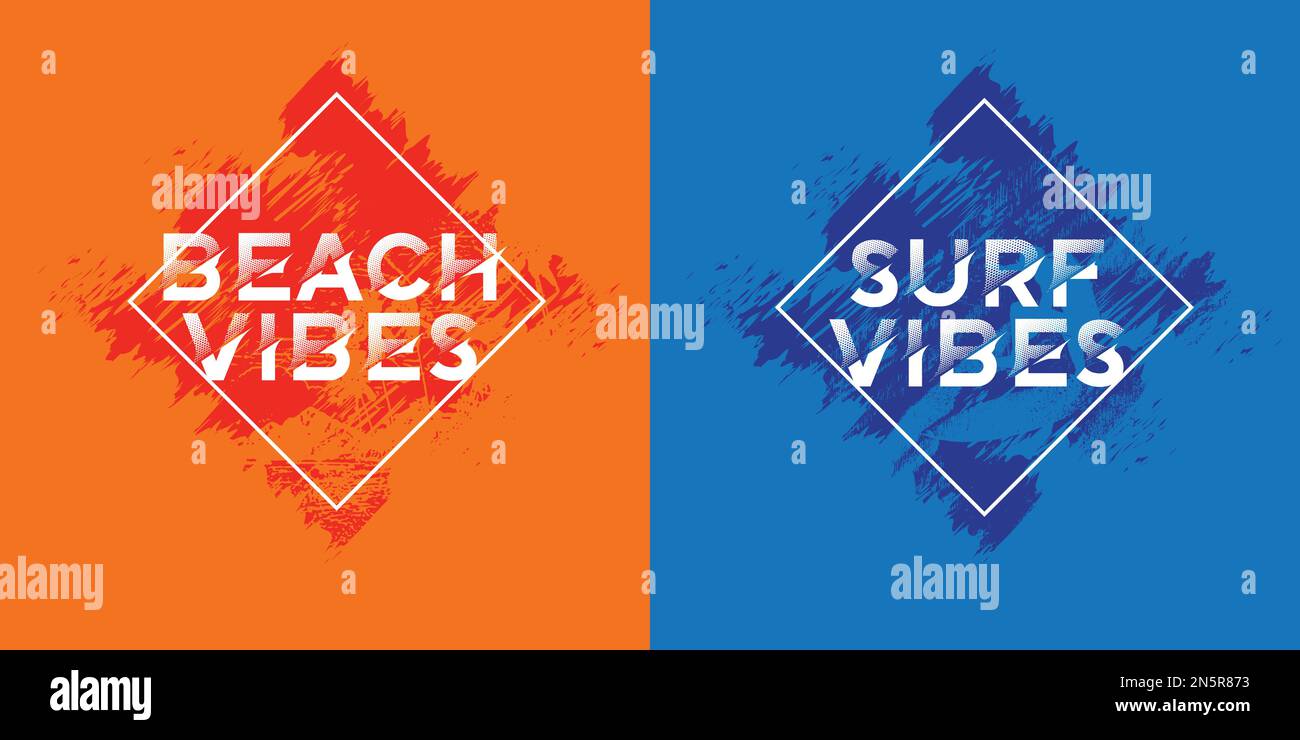 Summer Beach Design Beach Vibes Surf Vibes Typography Grunge Texture