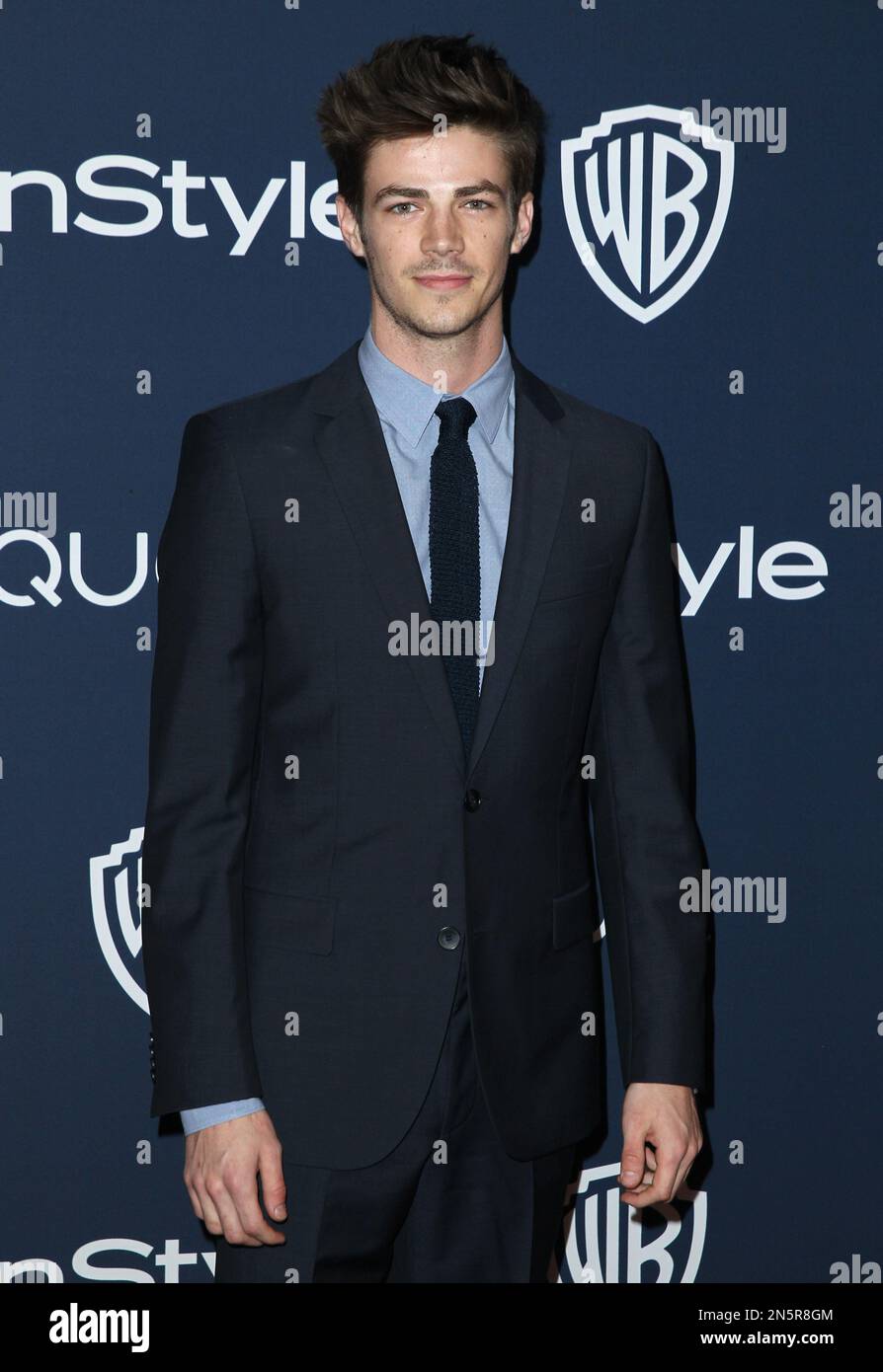 Grant Gustin arrives at the 15th annual InStyle and Warner Bros. Golden ...