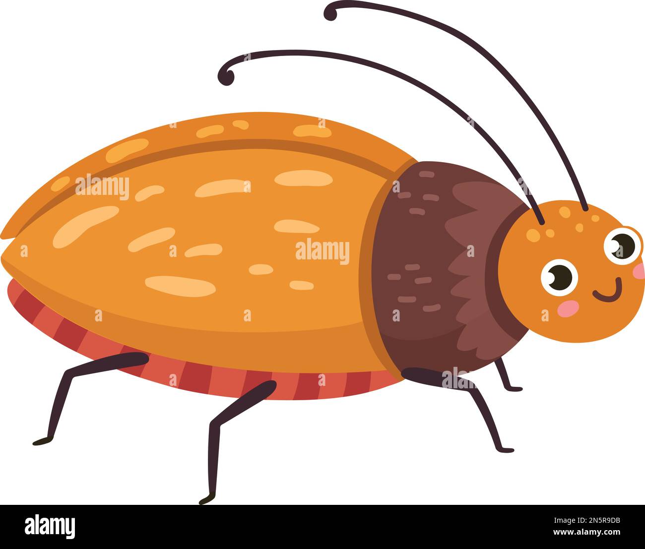Cute smiling beetle. Funny character for baby print Stock Vector Image ...