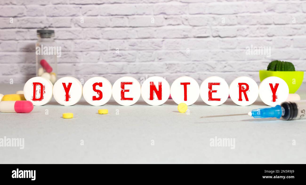 Dysentery, word cube with background Stock Photo - Alamy