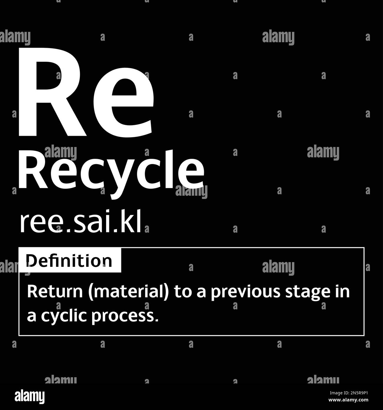 Recycle English Word definition digital print design for t-shirts and ...
