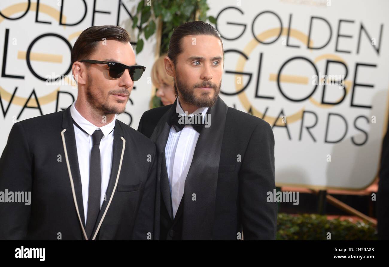 Shannon Leto, left, and Jared Leto arrive at the 71st annual Golden ...