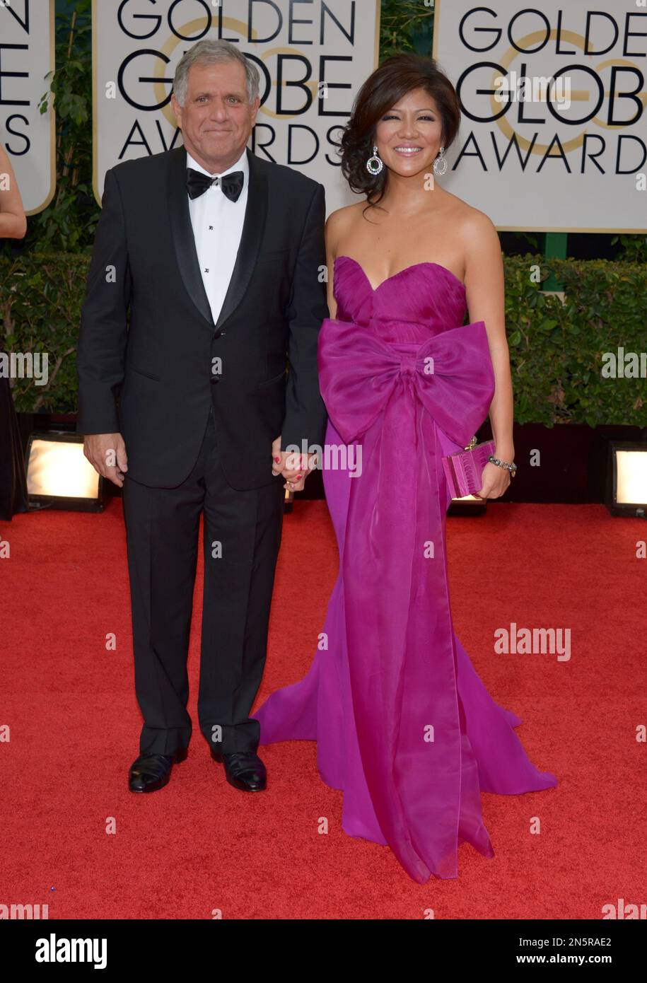 Les Moonves, chairman and CEO of CBS, left, and Julie Chen arrive at ...
