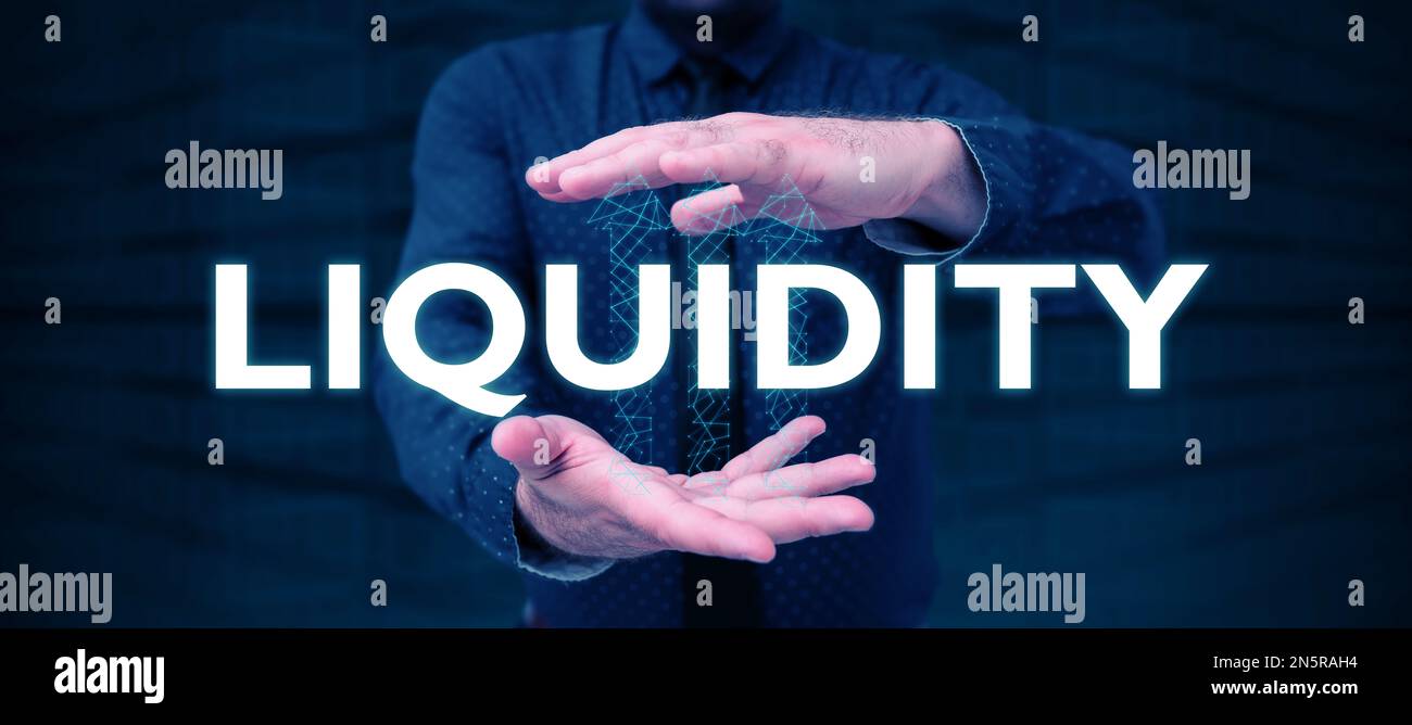 Conceptual display Liquidity. Word Written on Cash and Bank Balances ...