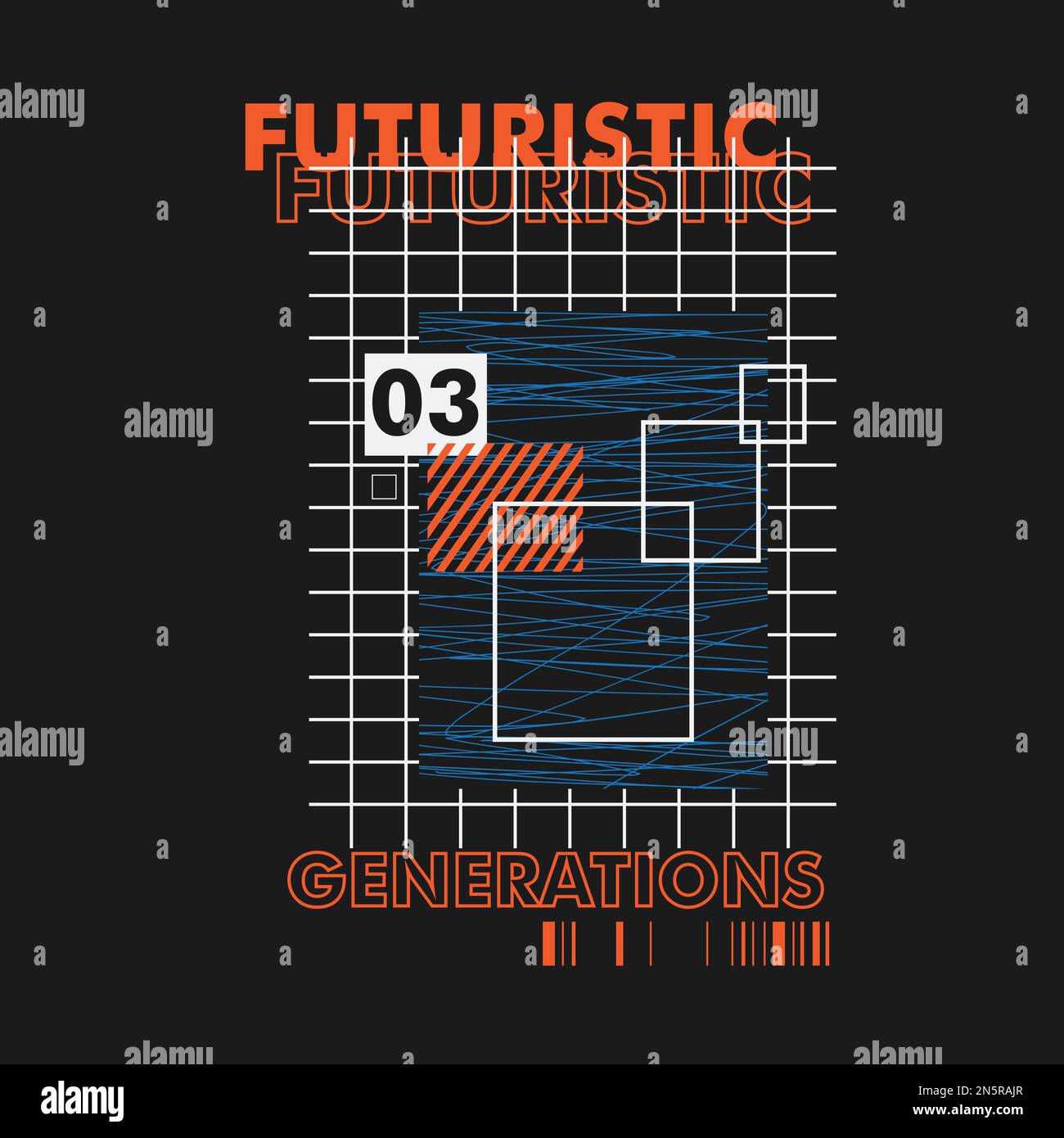 Futuristic Generations Typography Street look graphic design Poster T ...
