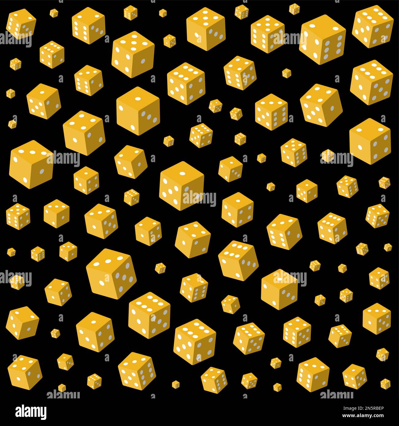 Texture of randomly stacked dice in luxury style. Vector Stock Vector ...