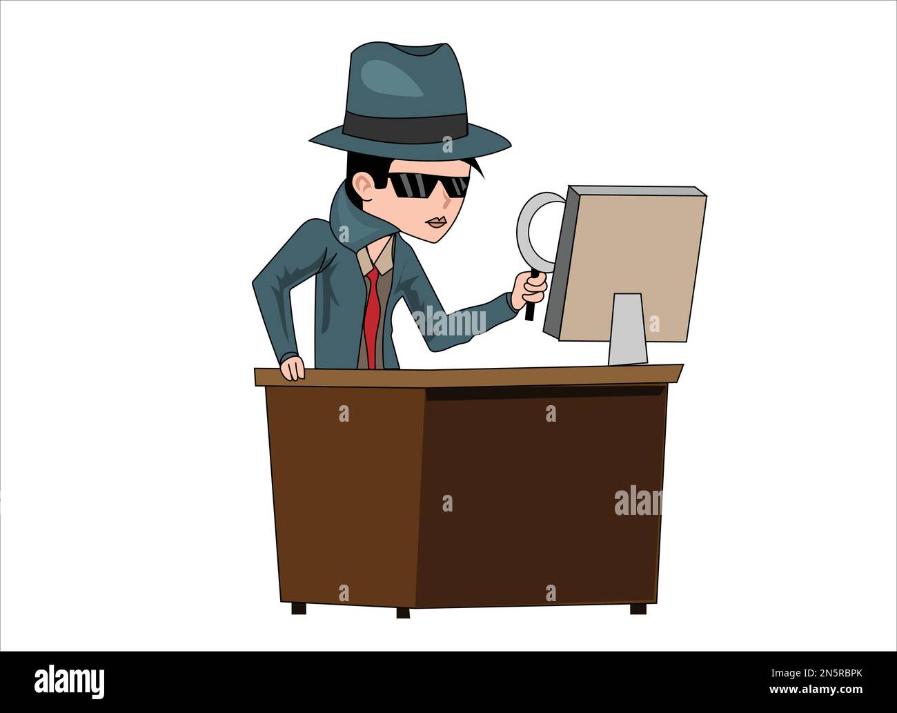 Sleuth detective illustration hi-res stock photography and images - Alamy
