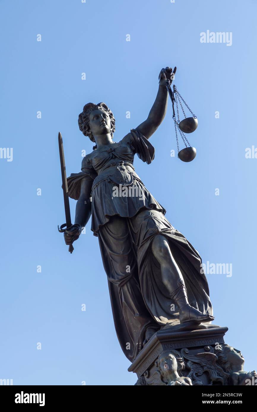 Statue of Lady Justice (Justitia) in Frankfurt, Germany Stock Photo - Alamy