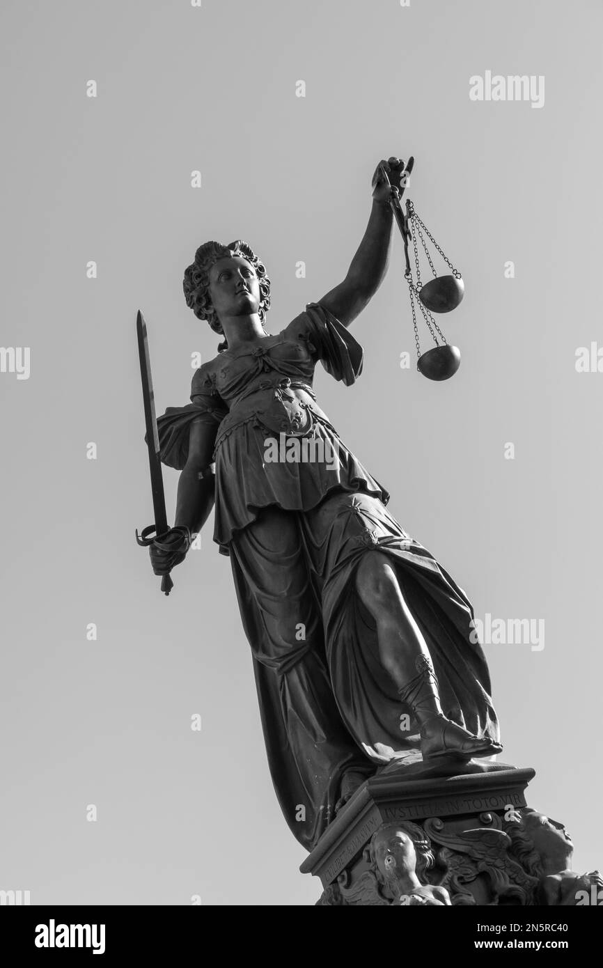Statue of Lady Justice (Justitia) in Frankfurt, Germany Stock Photo - Alamy