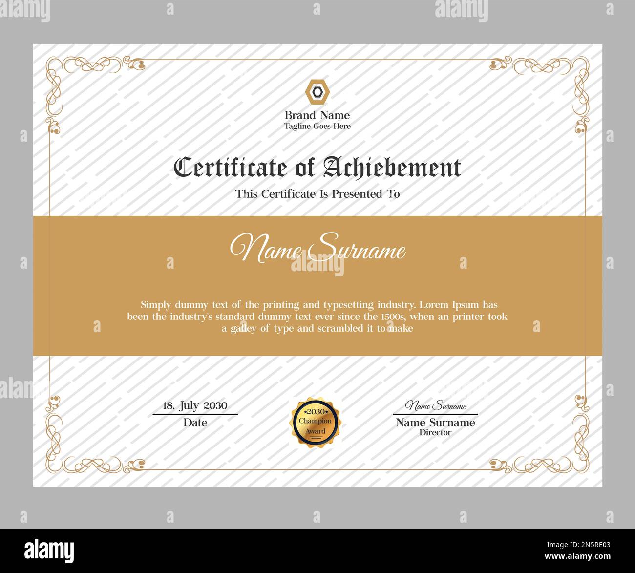 Promotion certificate Stock Vector Images - Alamy