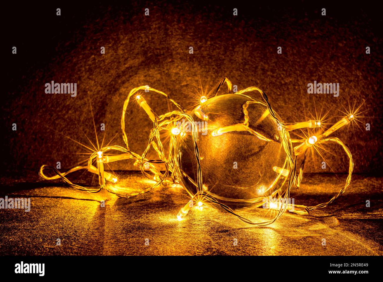 GLASS BALL WITH LED LIGHTS Stock Photo - Alamy