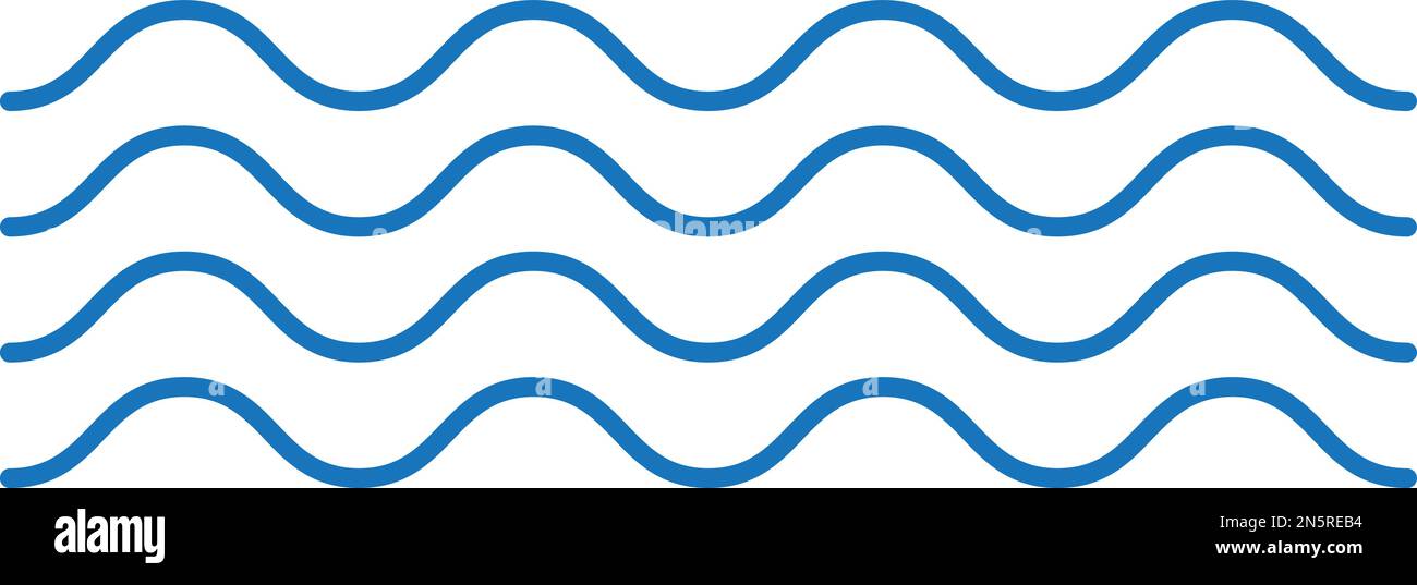 Wavy blue lines. Sea water surface pattern Stock Vector Image & Art - Alamy
