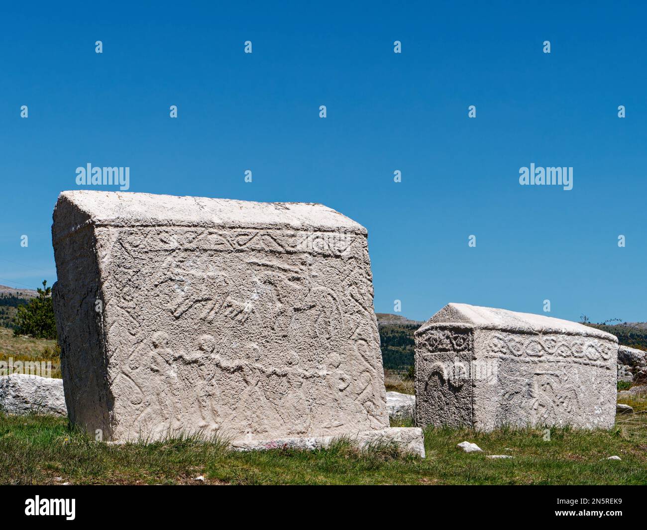 Stecci Medieval Tombstones Graveyards Dugo Polje in Blidinje, BiH ...