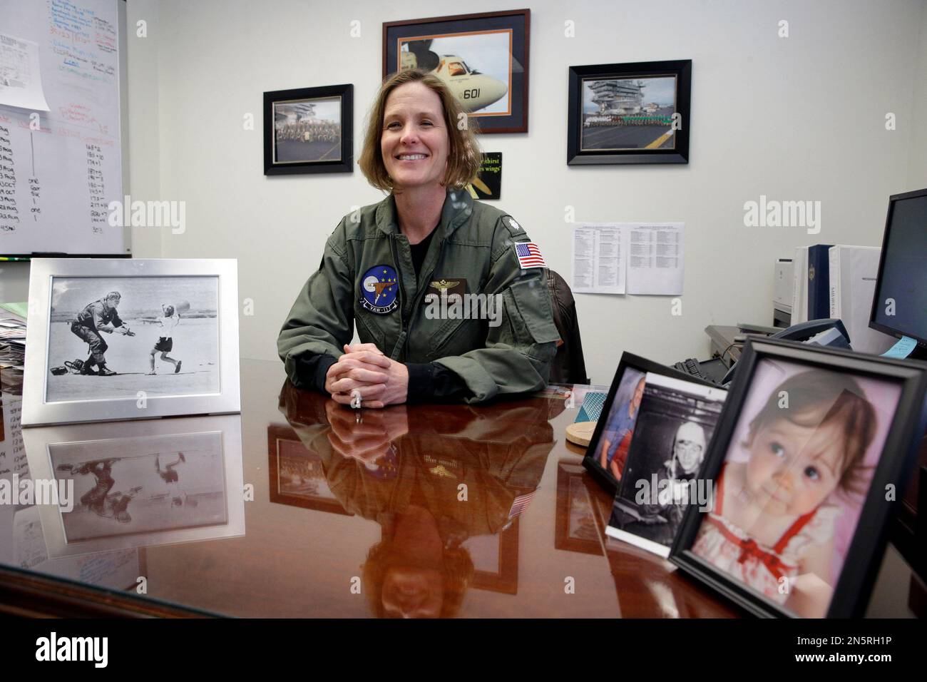 This photo taken Jan. 9, 2014 shows U.S. Navy Commander Valerie ...