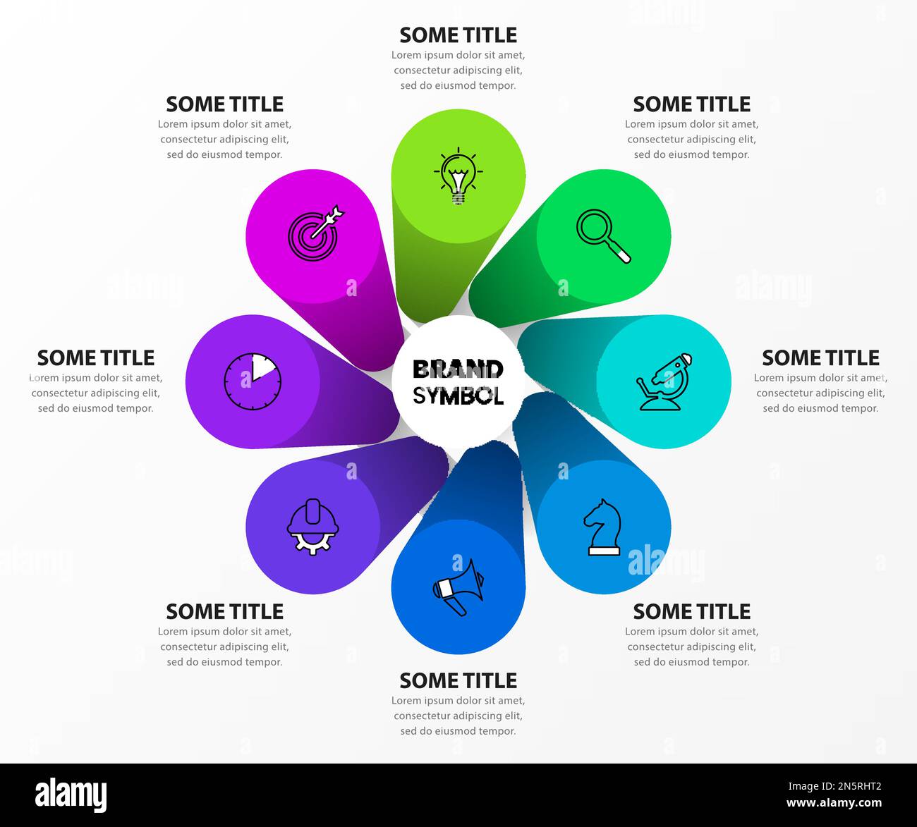 8 part circle infographic hi-res stock photography and images - Alamy