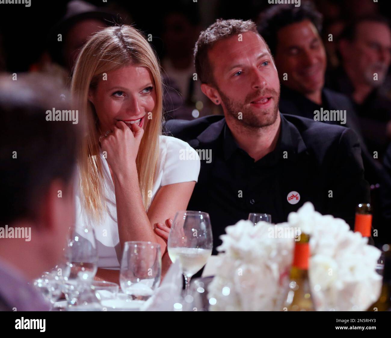 Gwyneth Paltrow, left, and Chris Martin are seen at the 3rd Annual Sean ...