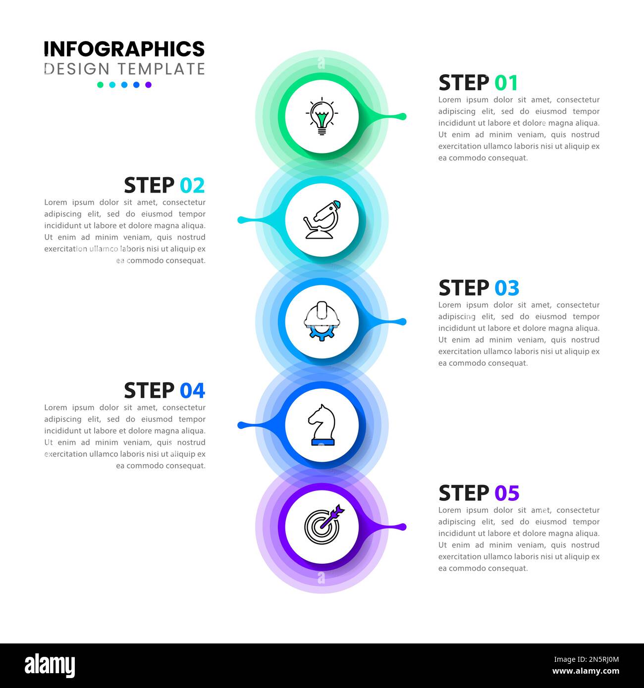 Infographic template with icons and 5 options or steps. Can be used for workflow layout, diagram ...