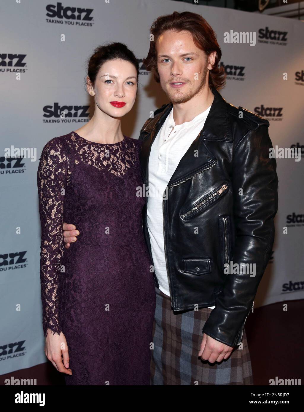 IMAGE DISTRIBUTED FOR STARZ - Caitriona Balfe, left, and Sam Heughan ...