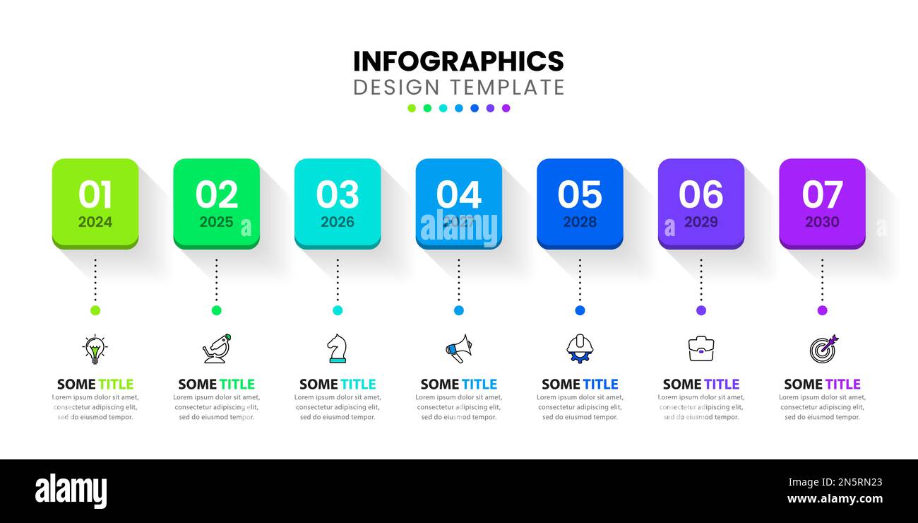 Infographic template with icons and 7 options or steps. Can be used for workflow layout, diagram ...