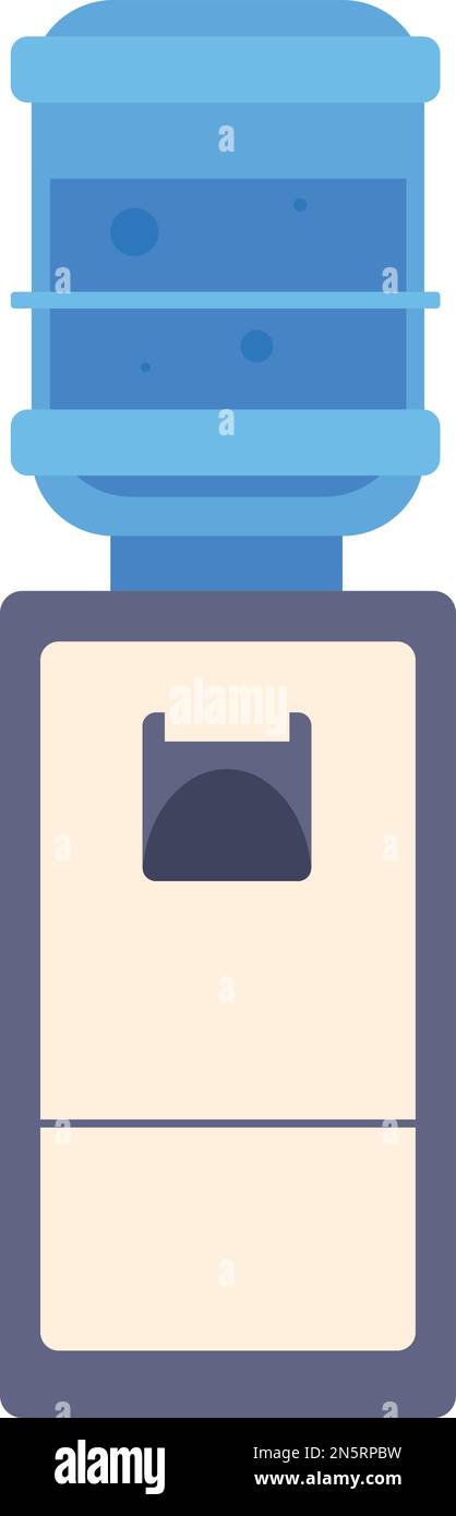 Water cooler. Office bottle machine cartoon icon isolated on white ...
