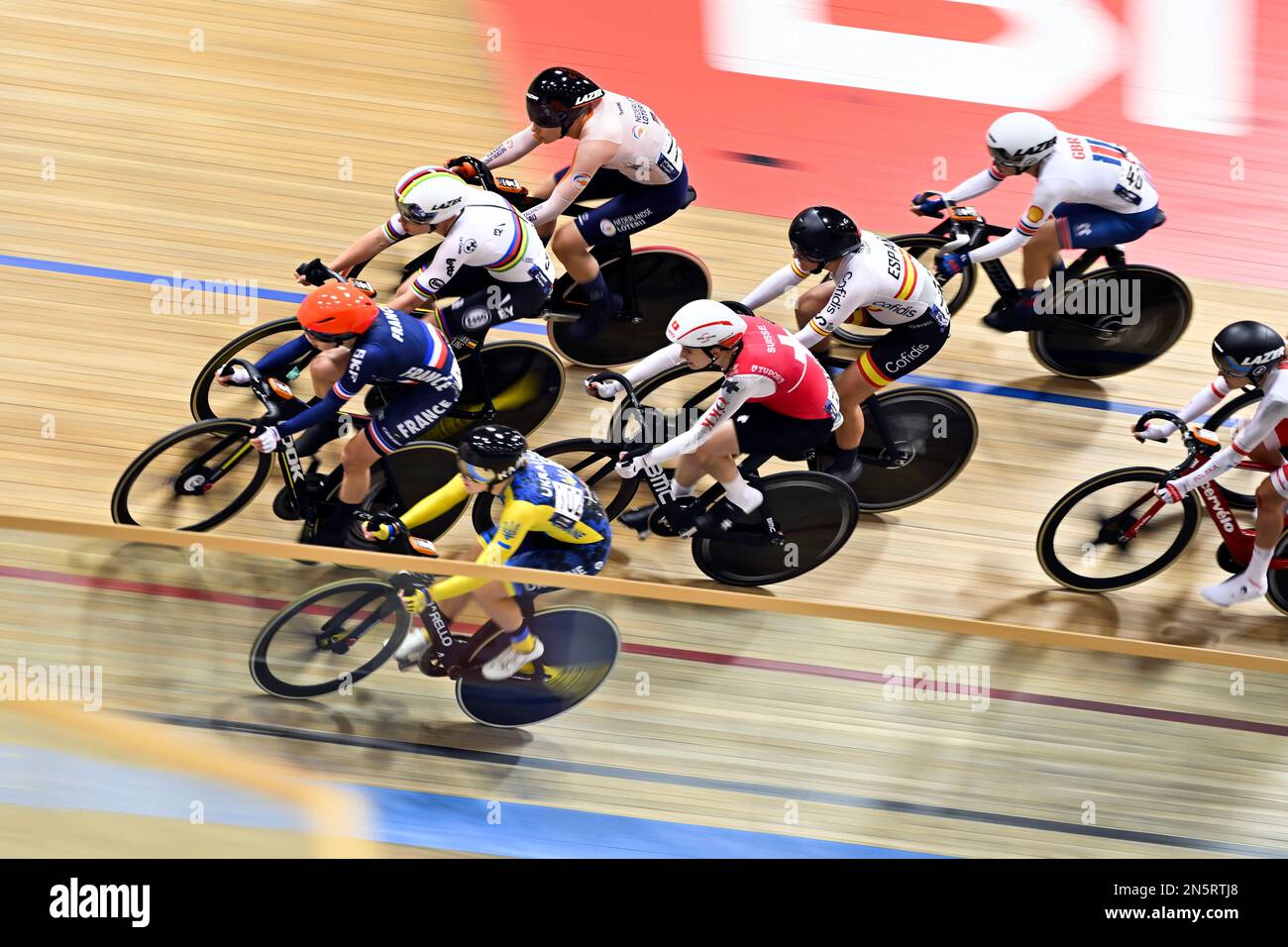 Valentine Fortin of France, Lotte Kopecky of Belgium, Maike van der ...