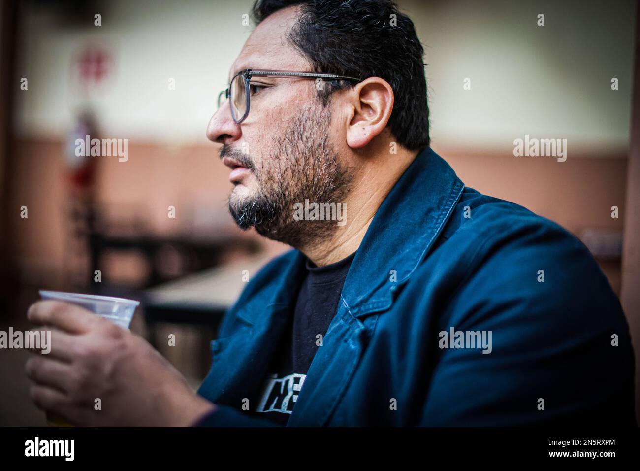 Escritor Omar Gámez el Navo en el bar Club Obregon (photo by Luis ...