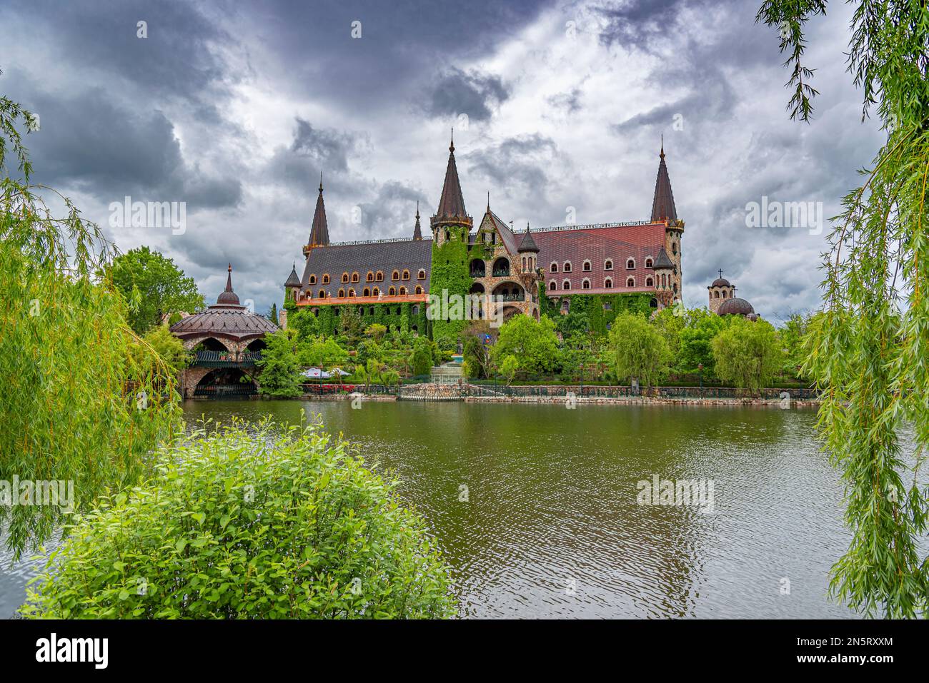 Castle towers in the village of Ravadinovo, Bulgaria. Medieval castle ...