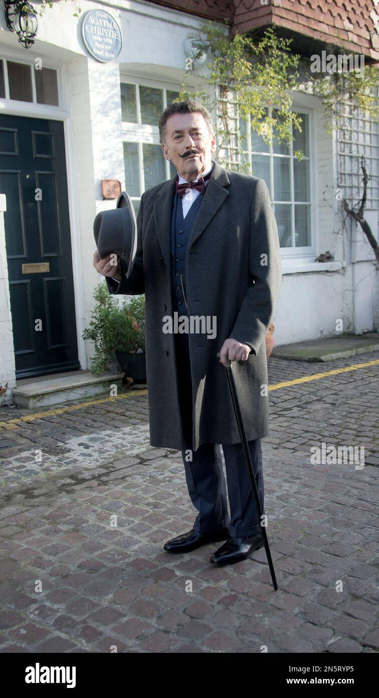 British actor Robert Powell who plays Poirot who stars in Agatha ...