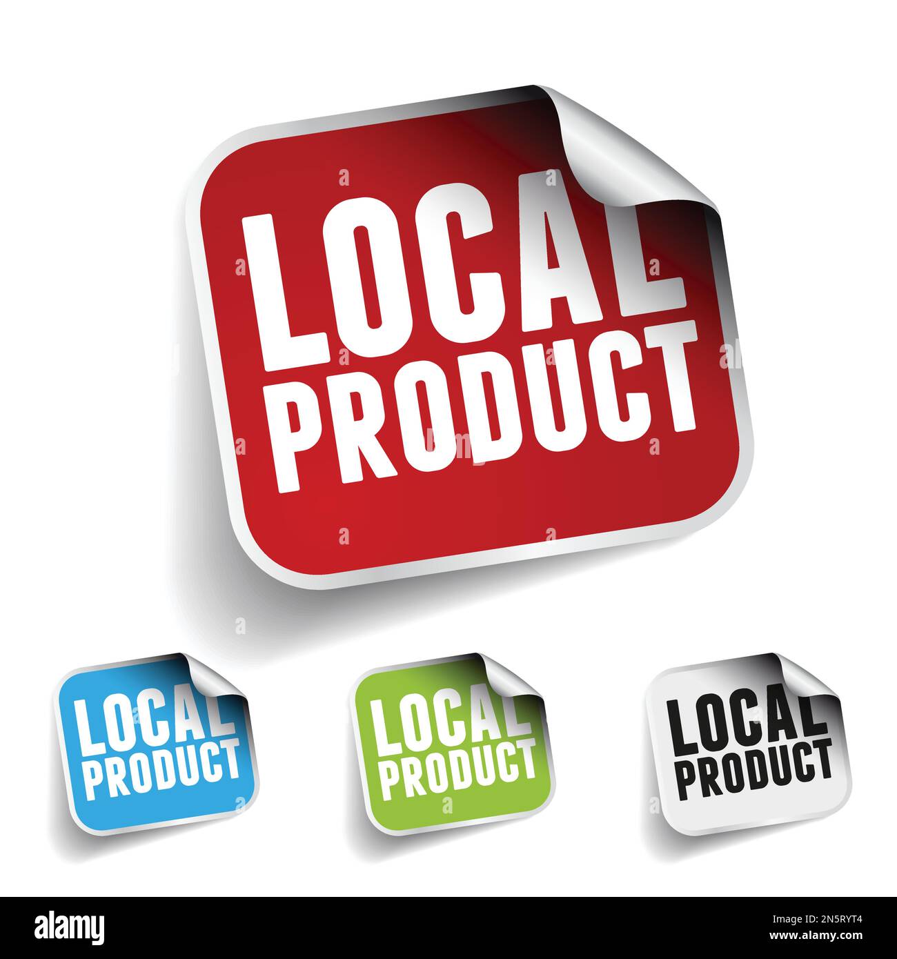 Local Product label sticker set Stock Vector Image & Art - Alamy