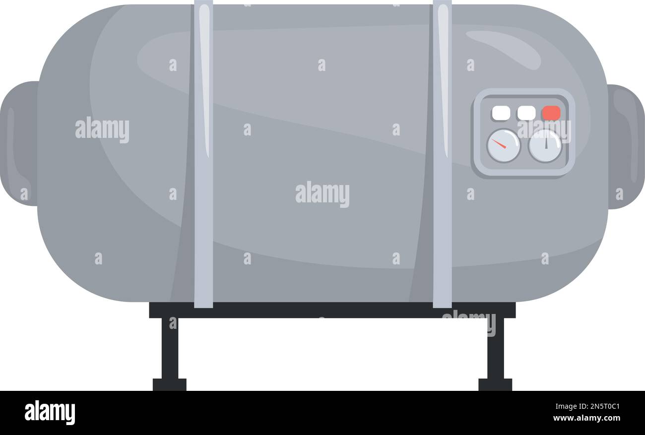 Metal tank. Cartoon liquid storage. Industrial container isolated on ...