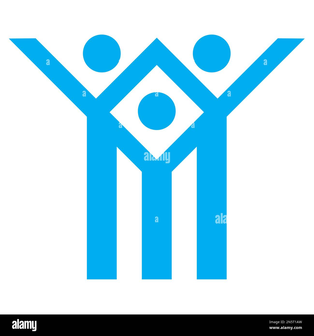 Blue and white vector graphic of a map symbol for a country park. It is ...