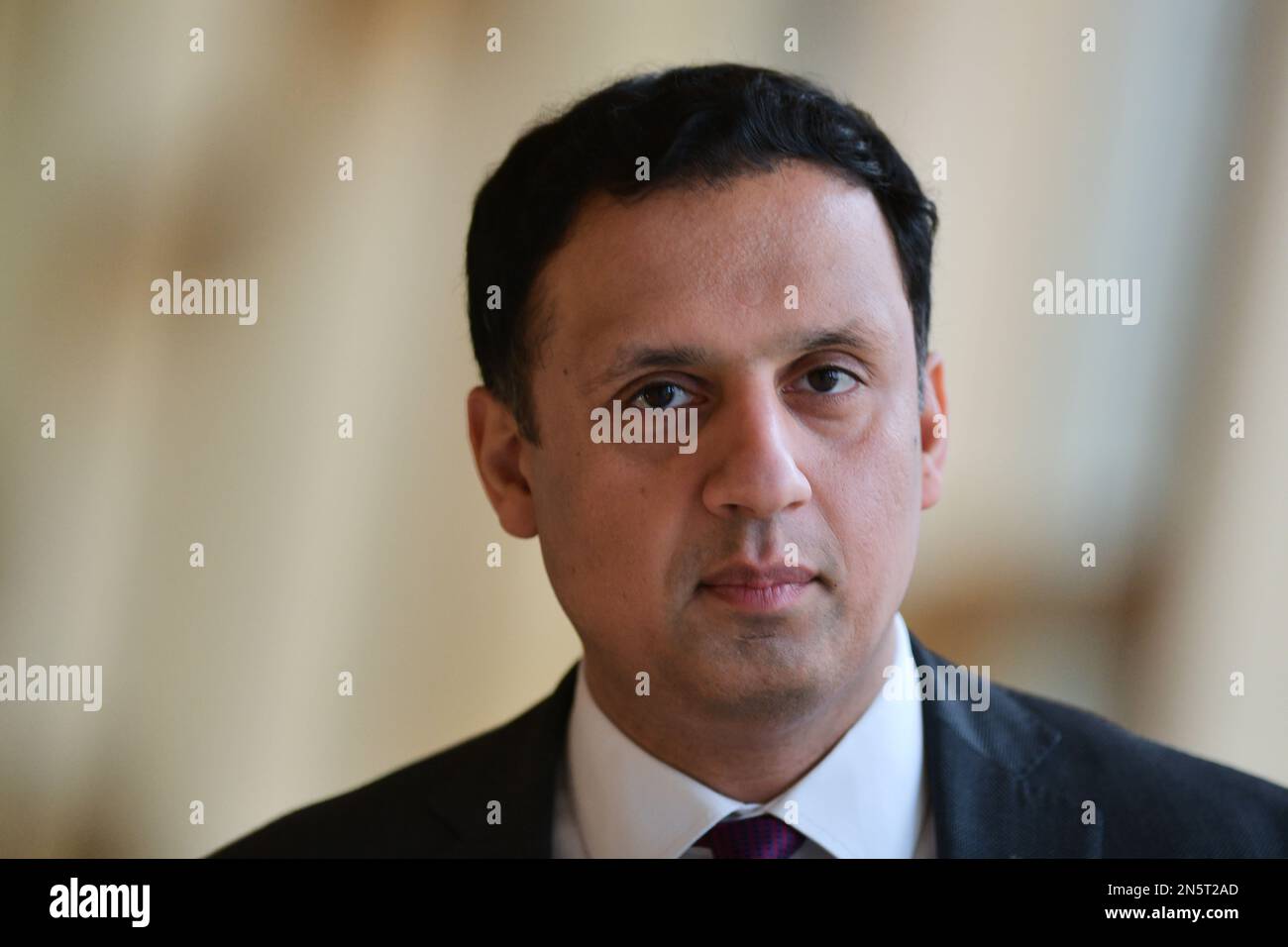 Edinburgh Scotland Uk 09 February 2023 Anas Sarwar Scottish Labour At