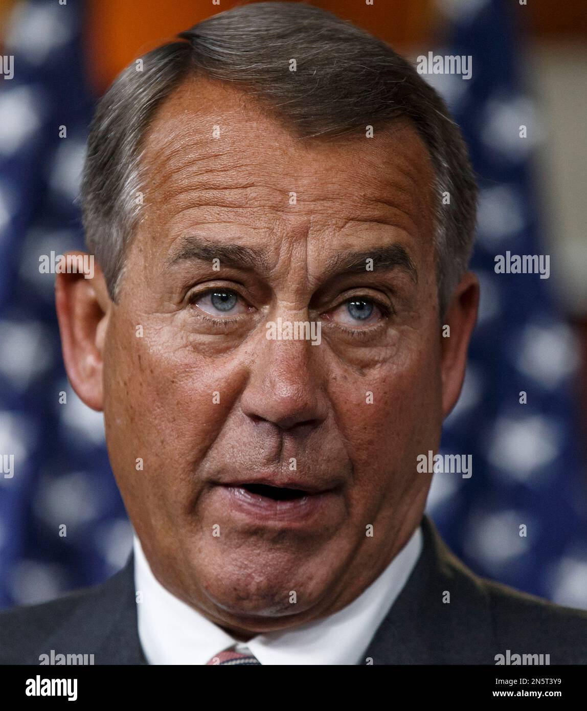 House Speaker John Boehner of Ohio meets with reporters on Capitol Hill ...
