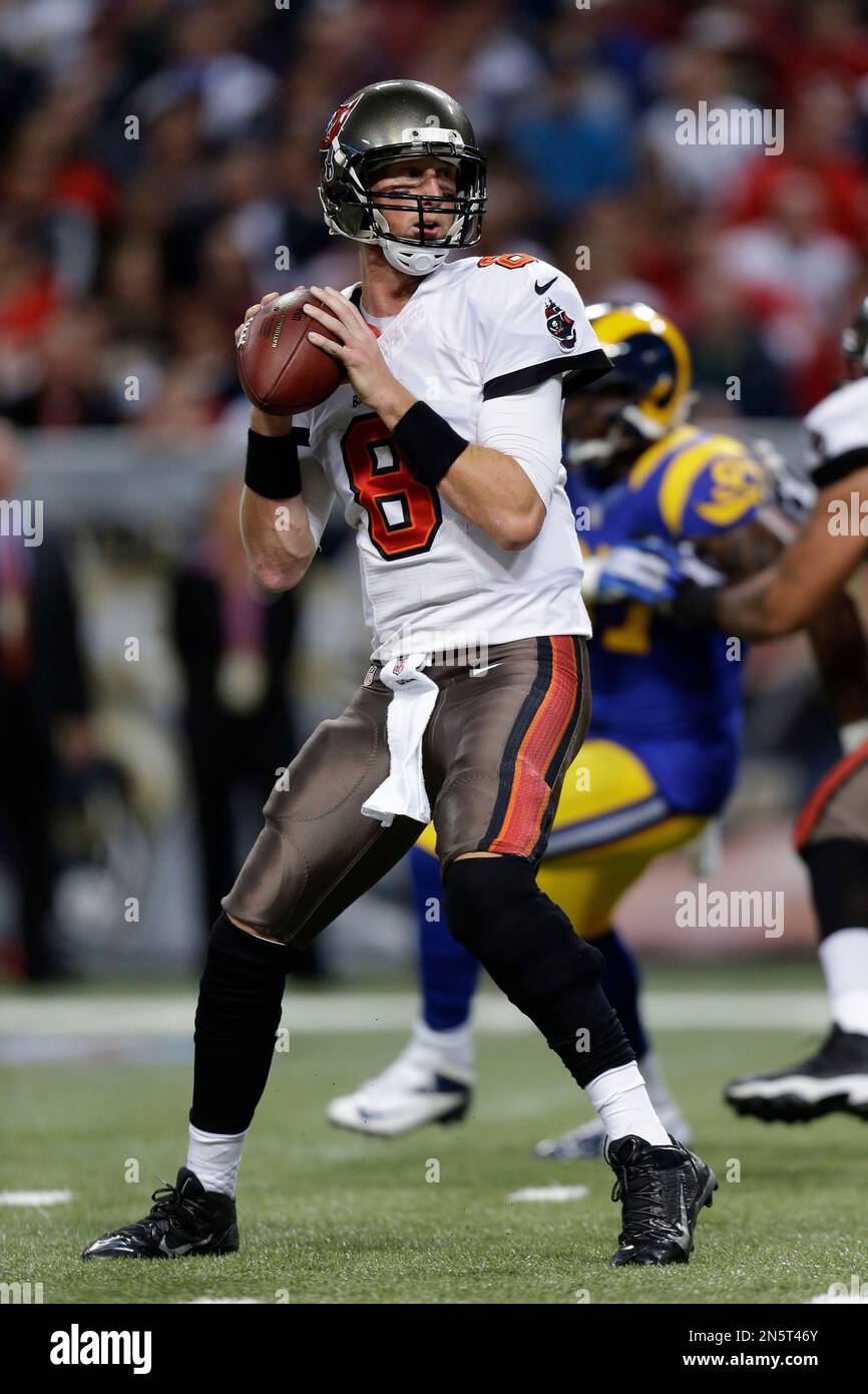 Tampa Bay Buccaneers Mike Glennon, #8, drops back to pass the football ...