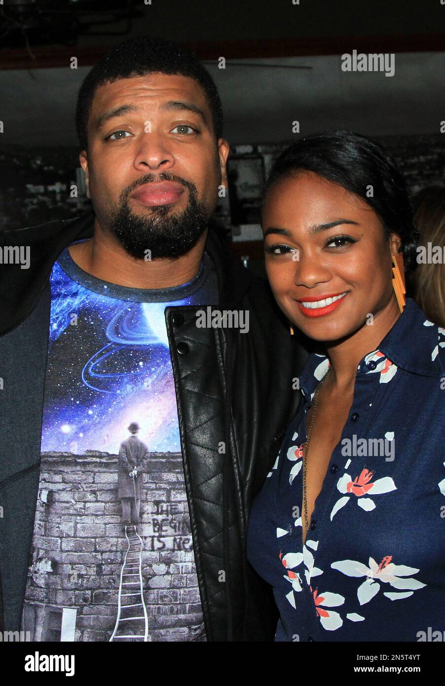 Actors DeRay Davis and Tatyana Ali seen at GSN "Mind of a Man" Premiere ...