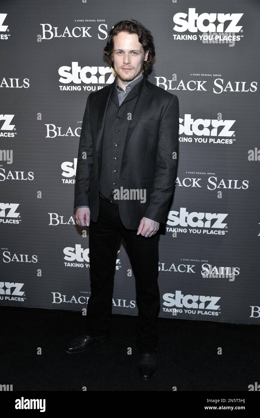 Sam Heughan arrives at the LA Premiere Screening of "Black Sails" on ...