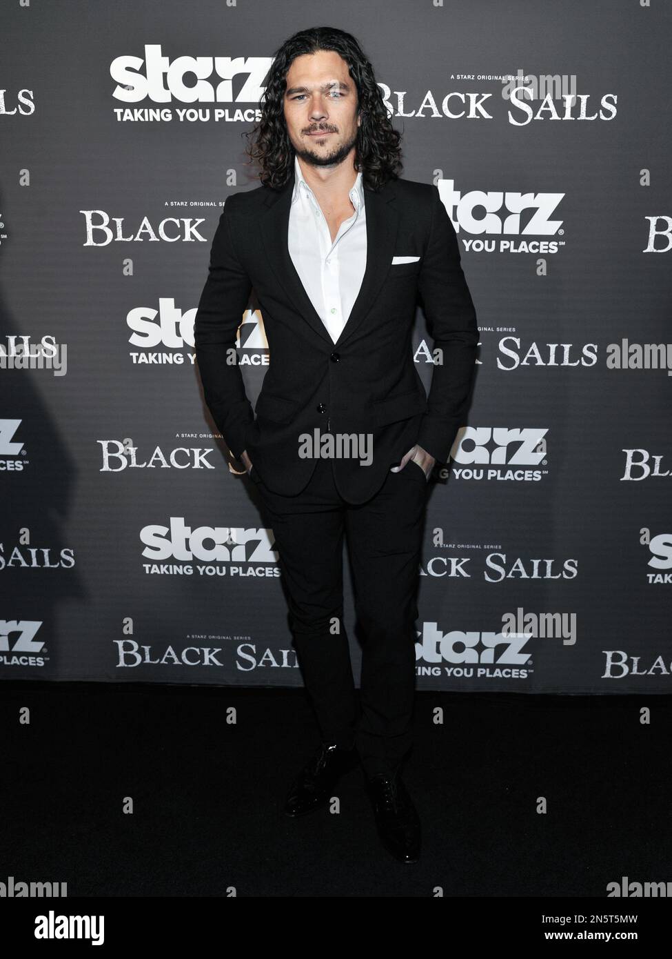 Luke Arnold arrives at the LA Premiere Screening of "Black Sails" on ...