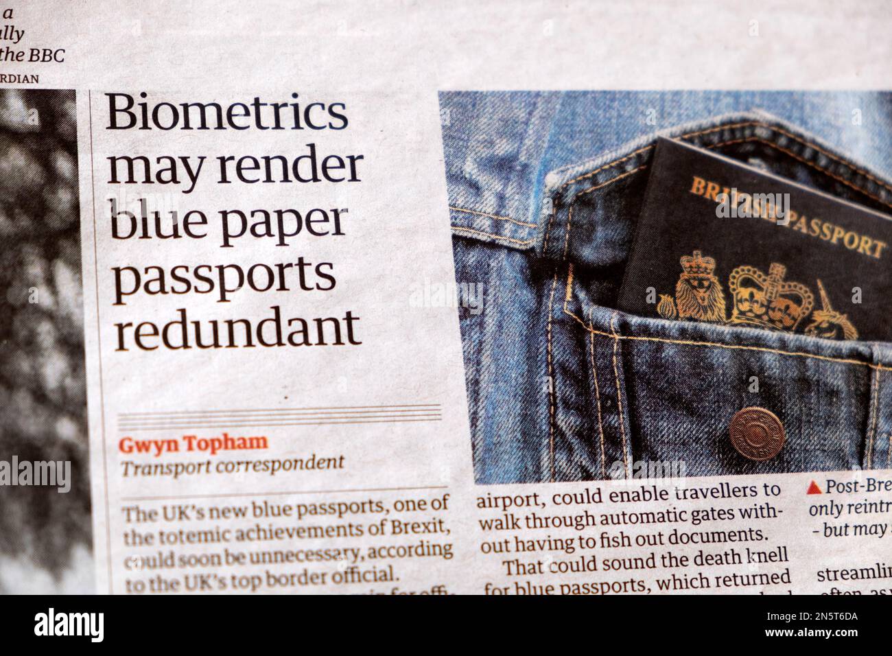 'Biometrics may render blue paper passports redundant' Guardian ...